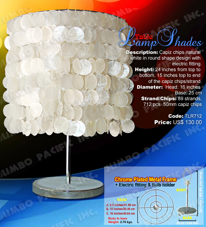 Capiz Table Lamp Shades - Capiz Shells
