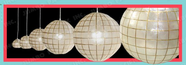 Capiz Shell Globe Chandelier | Capiz Shell Lantern Pendant