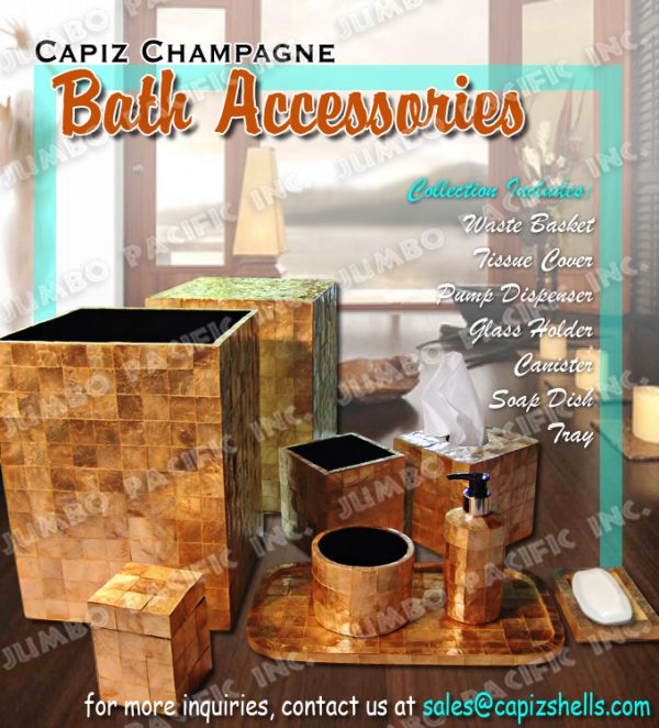 Capiz Champagne | Bath Accessories | Capiz Shells